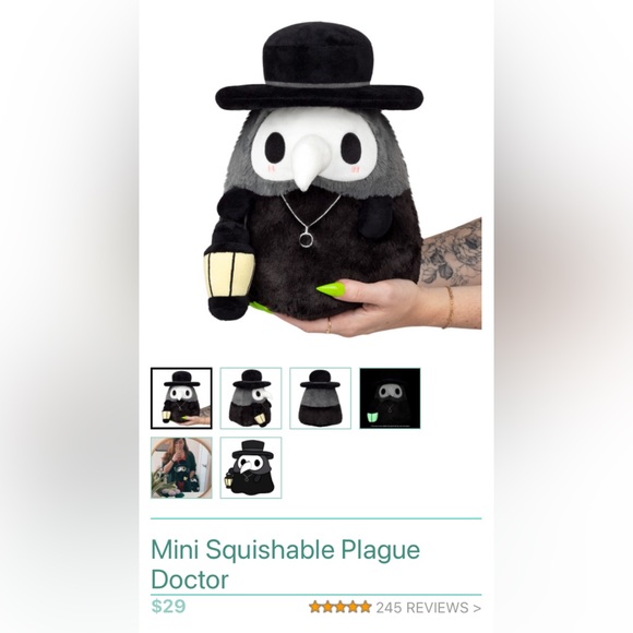Squishable | Toys | Squishable Plague Doctor Mini Nwot | Poshmark